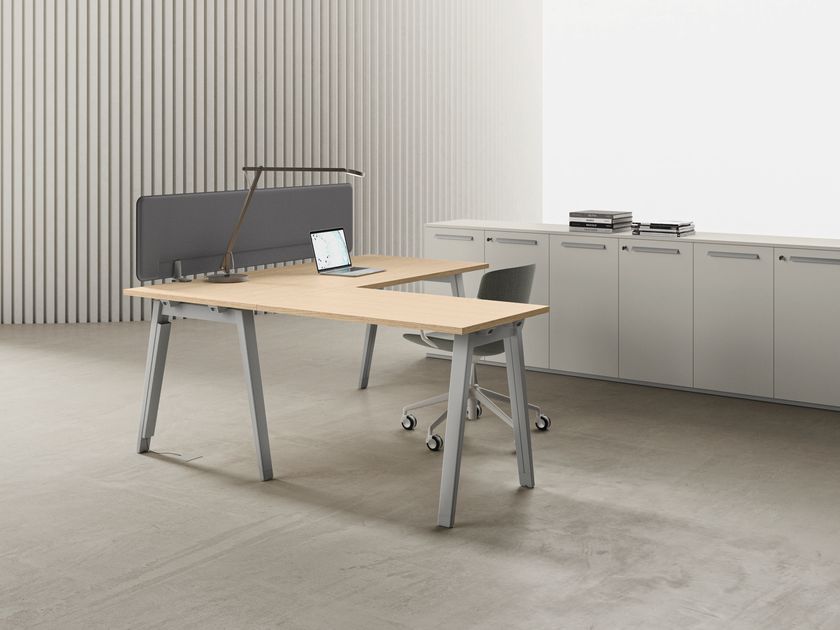 E-PLACE Bureau d'angle en mélamine et métal By DVO | design Studio ...