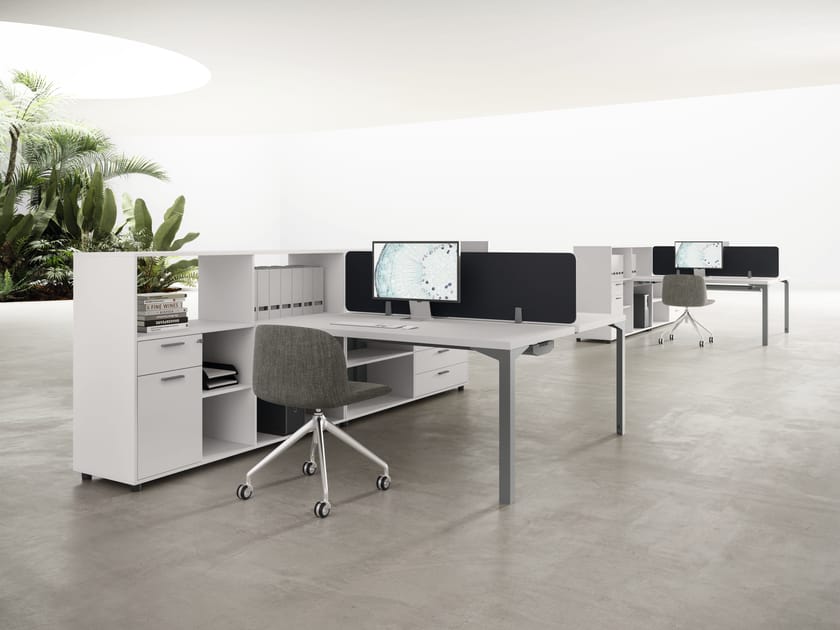 ENNA Sectional plate and melamine office workstation By DVO | design ...