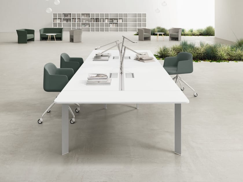 ENTITY Rectangular melamine and metal meeting table By DVO | design ...