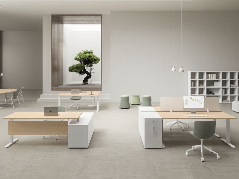 NOBU Sectional melamine and metal office workstation By DVO | design ...