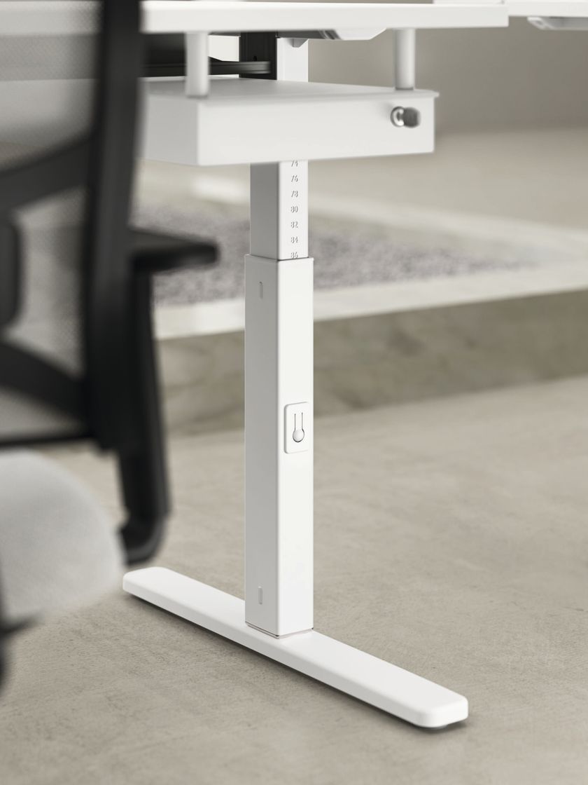 NOBU Mesa de escritório modular em melamina e metal By DVO | design ...