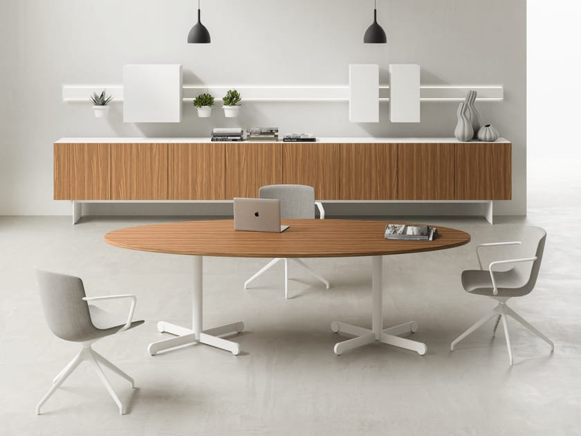 OSLO Oval melamine meeting table By DVO | design Antonio Morello