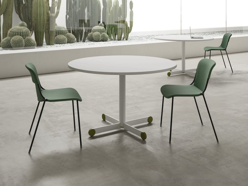 OSLO Round melamine meeting table By DVO | design Antonio Morello