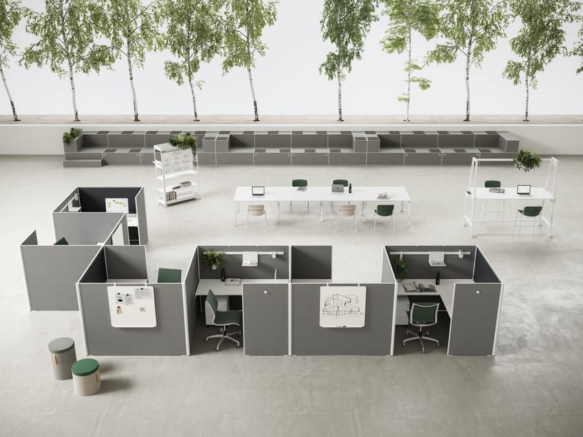 SHELL Acoustic felt office partition By DVO