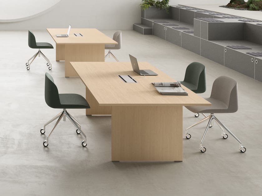 TREKO Rectangular melamine meeting table By DVO | design Antonio Morello