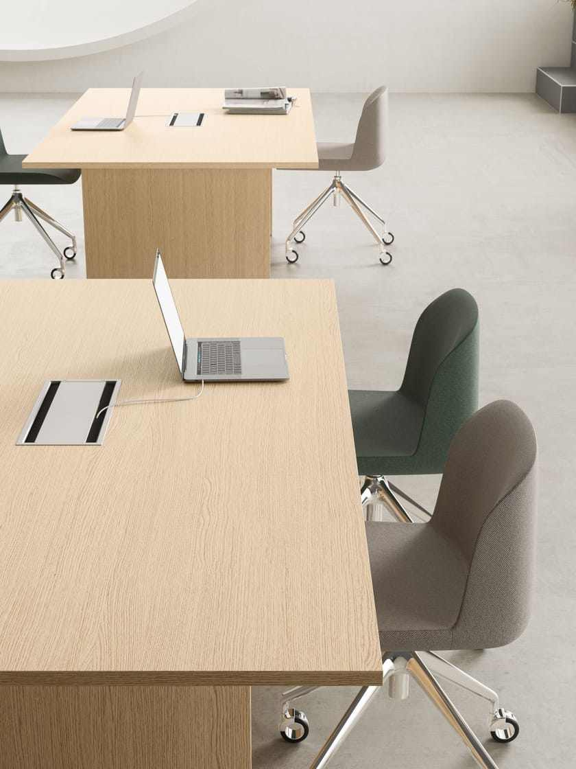 TREKO Rectangular melamine meeting table By DVO | design Antonio Morello