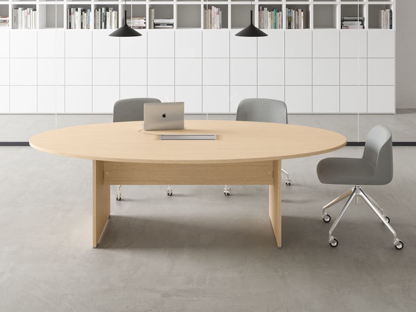 TREKO Oval melamine meeting table By DVO | design Antonio Morello