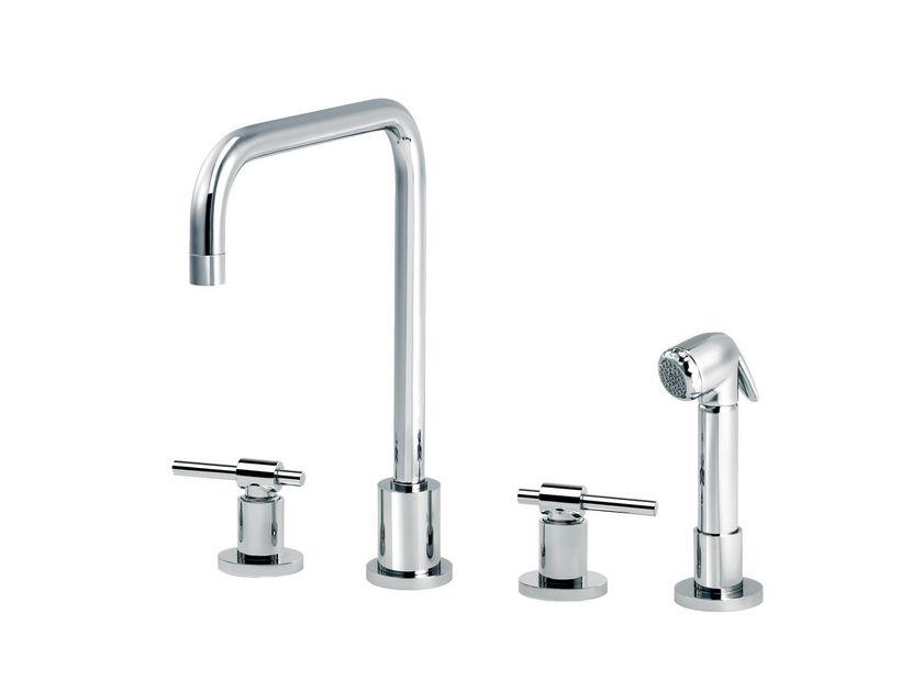 DYNAMIC Countertop kitchen mixer tap with pull out spray By RVB