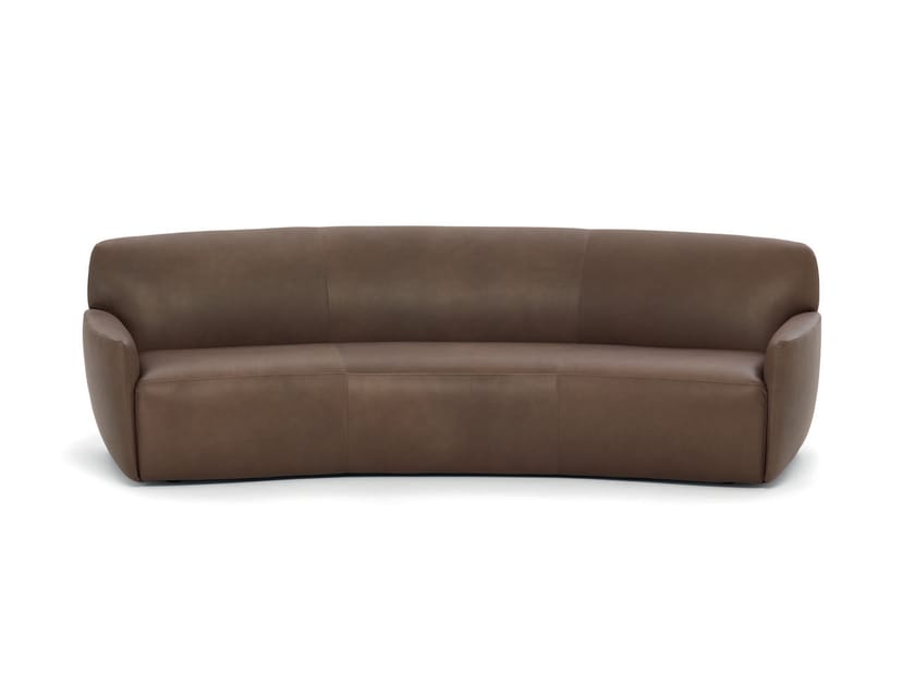 AMI Curved leather sofa By De Padova | design Yabu Pushelberg