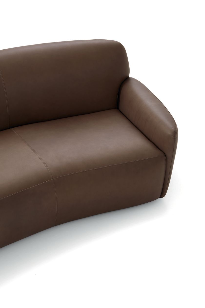 AMI Curved leather sofa By De Padova | design Yabu Pushelberg