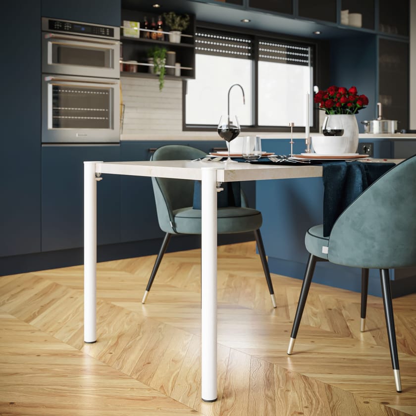 TOPAZE Gamba per tavoli in acciaio By Déco-Gem