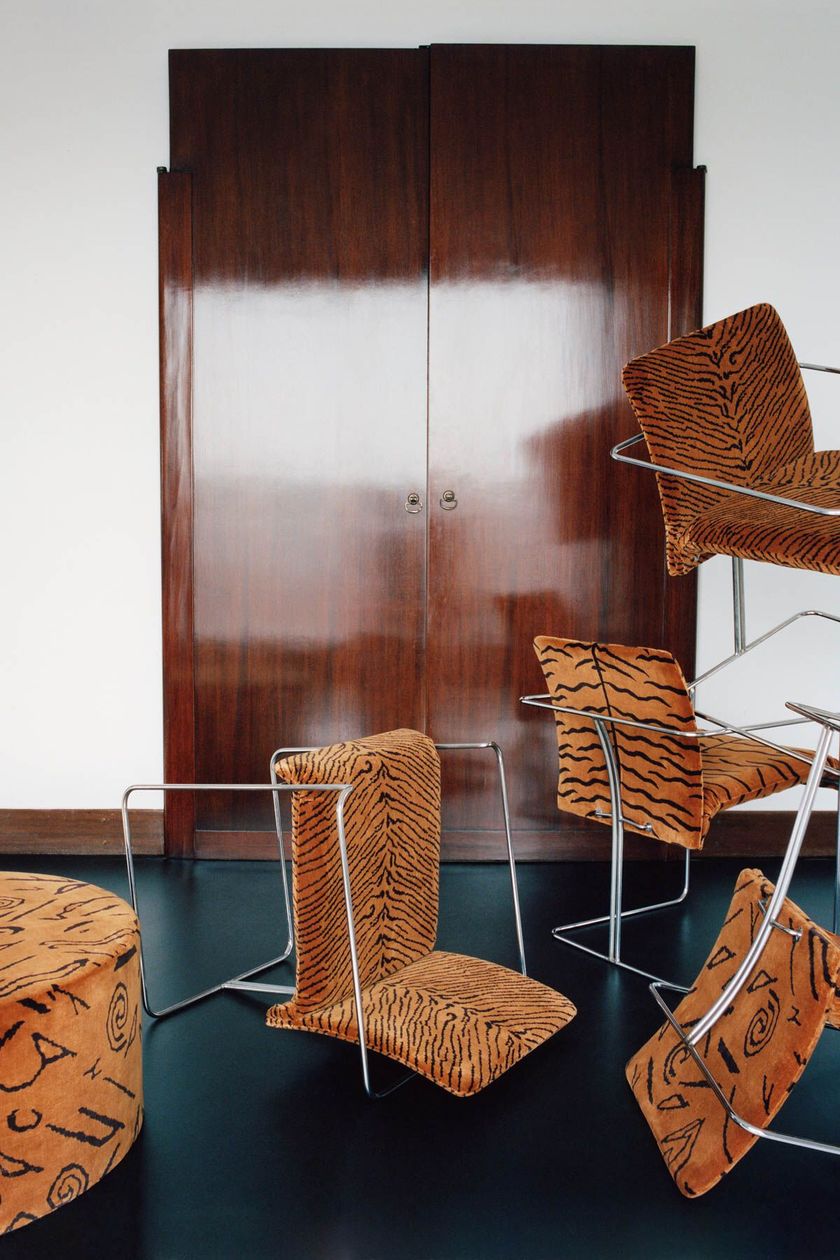 A TIGER IN THE ORANGERIE Animalier upholstery fabric By Dedar