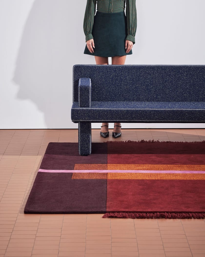 OVERLAY RECTANGLE BURGUNDY Rug By DesignByThem