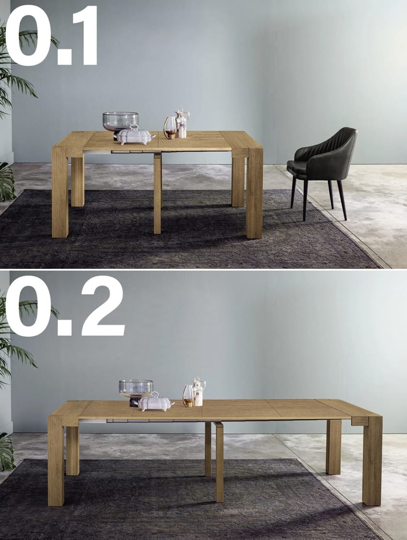 BROOKLYN Mesa consola extensible rectangular de madera maciza By Devina Nais