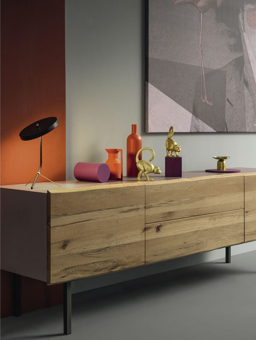 TWINS Madia con ante a battente e cassetti in legno massello By Devina Nais