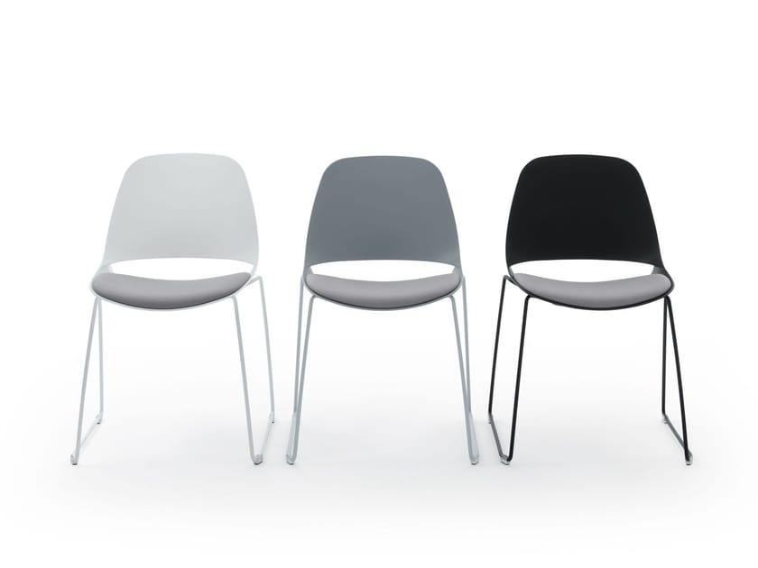 ECLIPSE Stackable chair with padded seat By Diemmebi | design Angelo ...