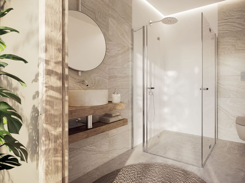 MULTI-S 4000 NEW Crystal shower cabin with hinged door By Duka