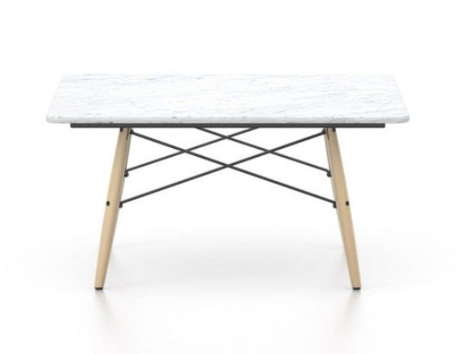 EAMES COFFEE TABLES Square Carrara marble coffee table By Vitra ...