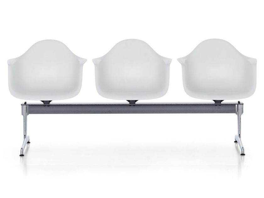 EAMES PLASTIC ARMCHAIR STRETCHER beam seating By Vitra design Charles ...