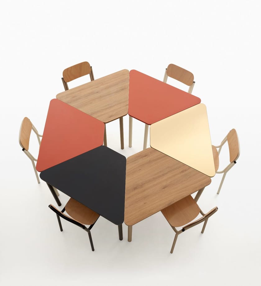 EASY Stackable open back metal chair By Manerba