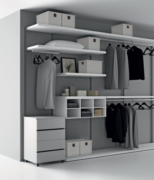 Walk-in wardrobe EASY PROJECT UP 02 By Dall'Agnese