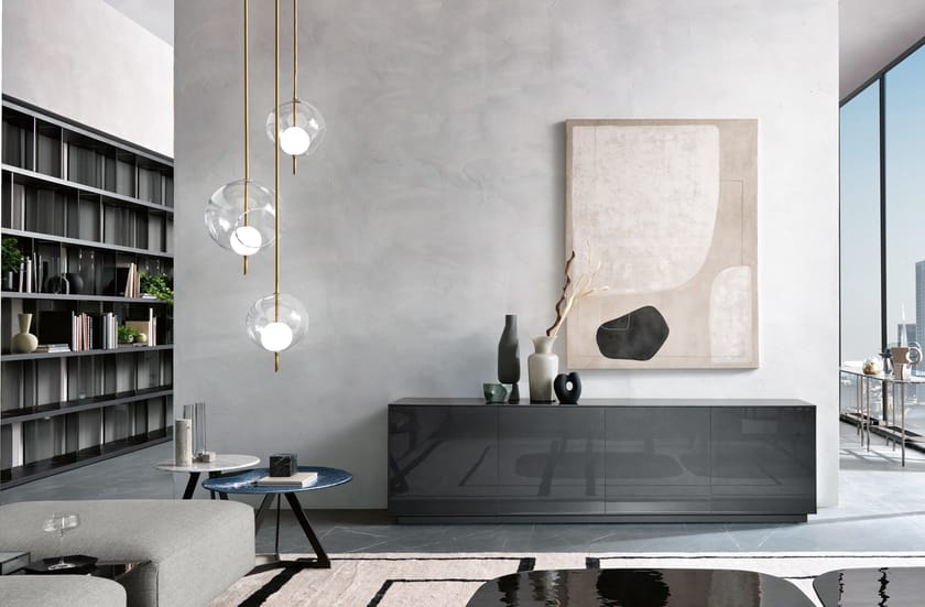 ECHO Wood and glass sideboard with doors By Fiam Italia | design Marcel ...