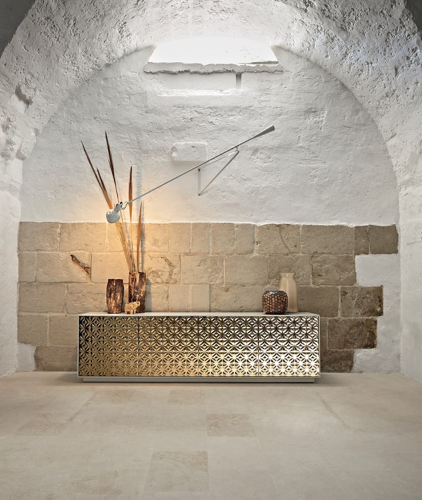 ECHO Wood and glass sideboard with doors By Fiam Italia | design Marcel ...