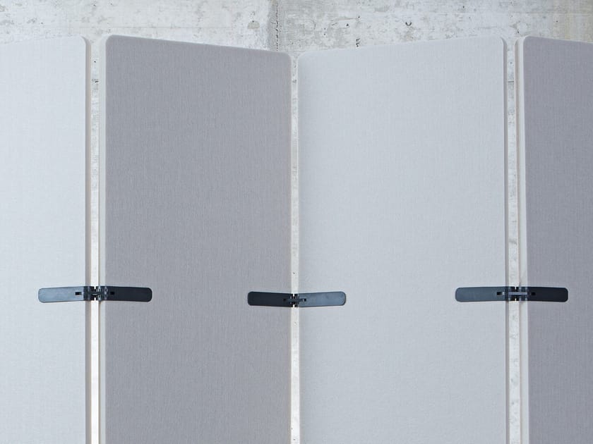 ECHOCOVE® PALING Freestanding PET office screen By ECHOJAZZ