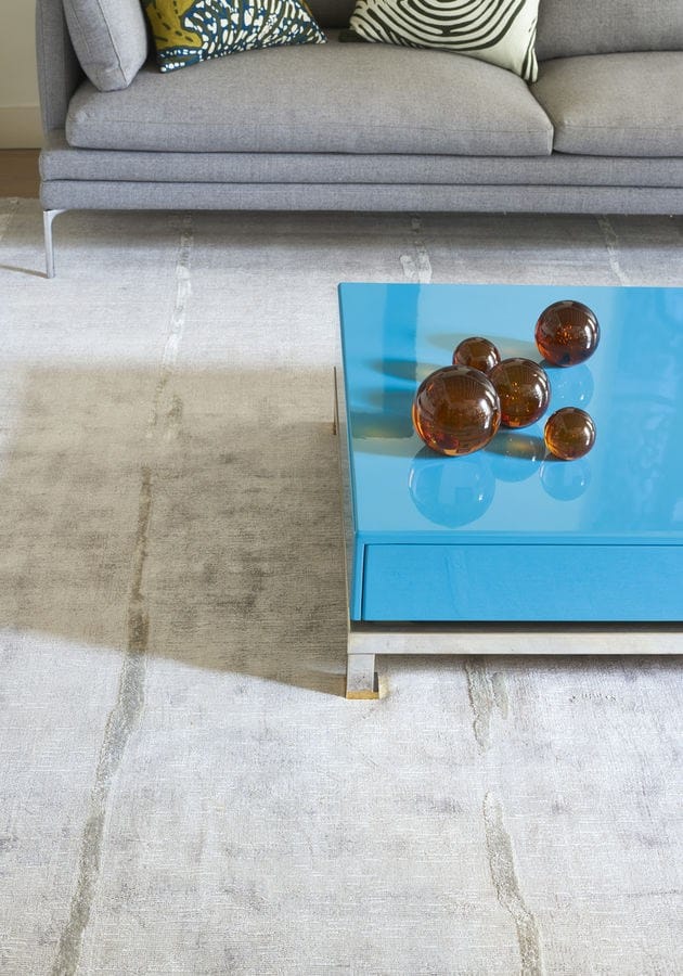 Solid-color rectangular silk rug ECLAT By Toulemonde Bochart