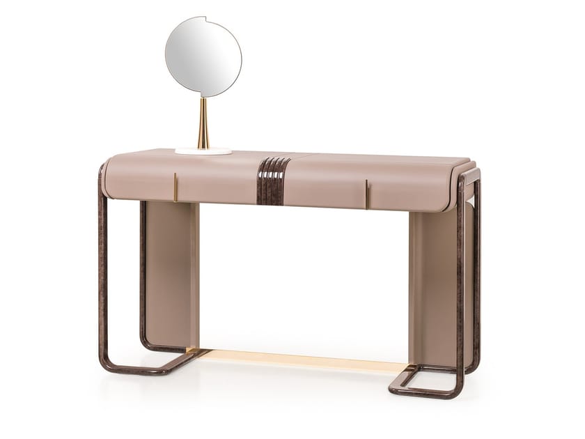 ECLIPSE Leather dressing table By Turri | design Andrea Bonini