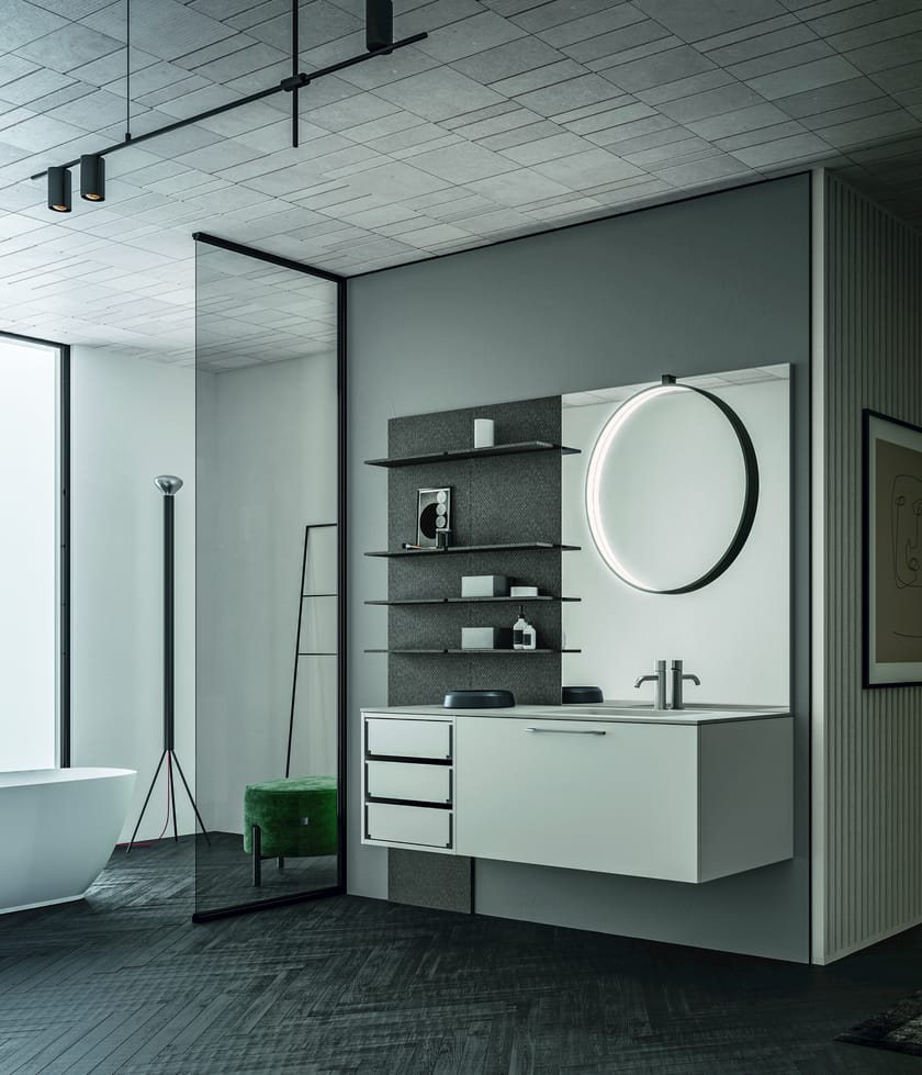 LED Mirror lamp for bathroom ECLISSI Cartabianca Collection By Cerasa
