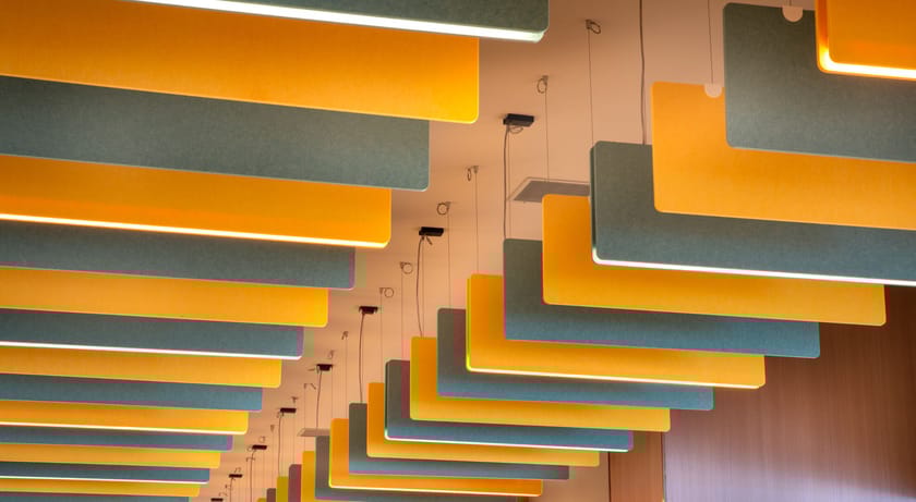 BAFFLE Painel acústico suspenso em fibra de poliéster By ECOcero