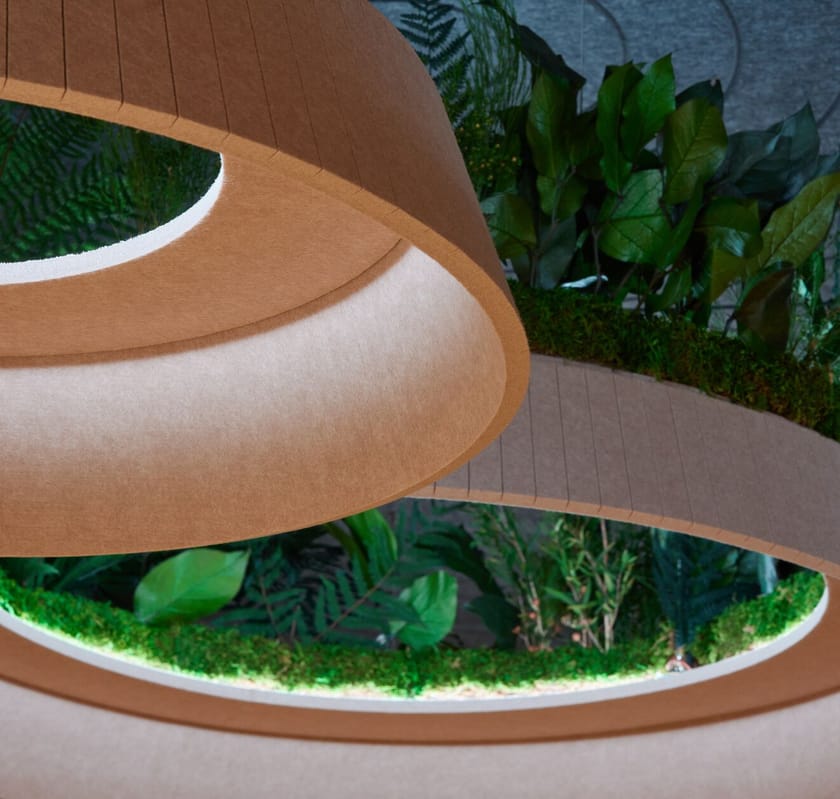 CIRCULAR Polyester fibre hanging acoustic panel By ECOcero