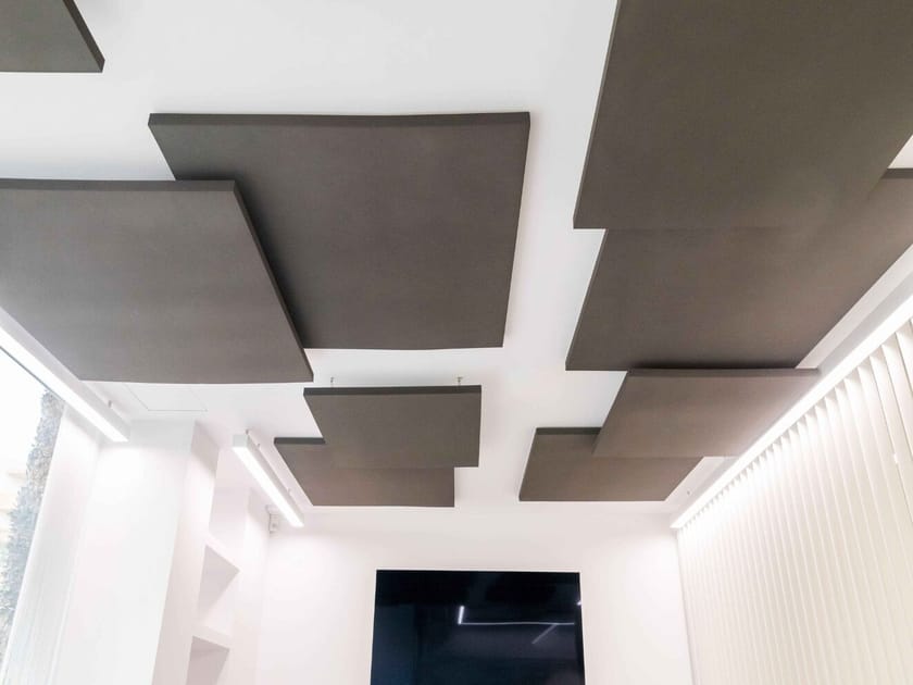 FOAM SQUARE ISLAND Hanging acoustic panel By ECOcero