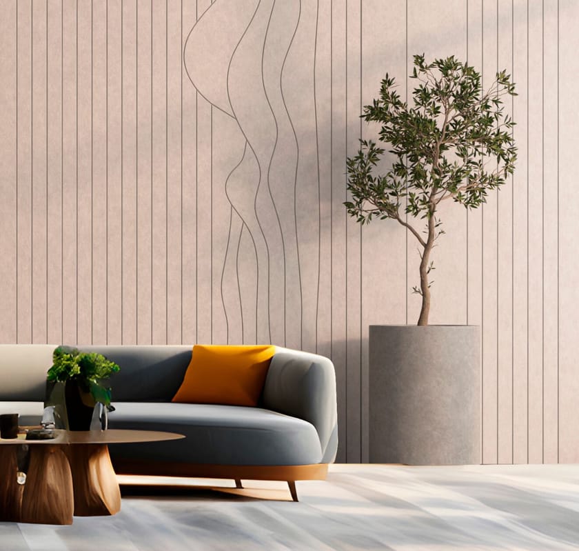 V-CUT Acoustic wall panel By ECOcero
