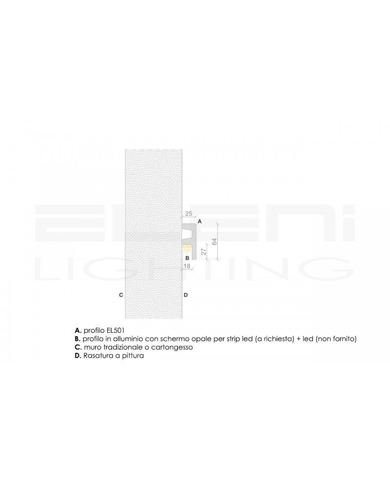 EL501 | Steplight LED wall-mounted steplight By Eleni Lighting