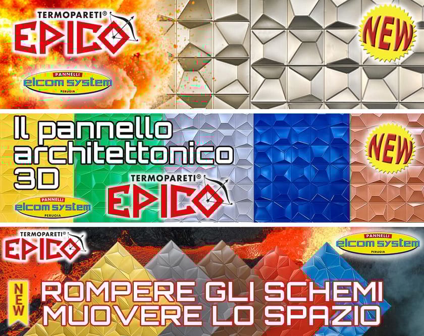 TERMOPARETI® EPICO Insulated metal panel for facade By ELCOM SYSTEM