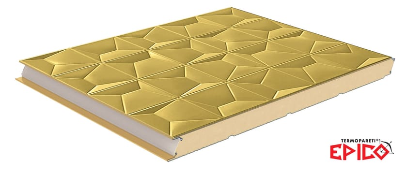 TERMOPARETI® EPICO Insulated metal panel for facade By ELCOM SYSTEM