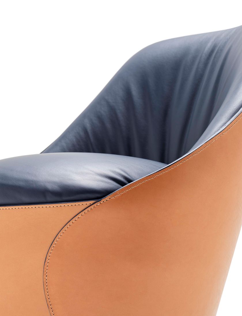 ELECTA Swivel tanned leather easy chair By Fasem | design Archirivolto ...