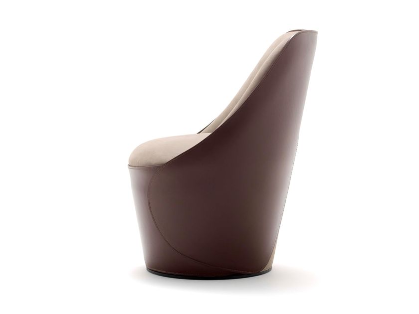 ELECTA Swivel tanned leather easy chair By Fasem | design Archirivolto ...