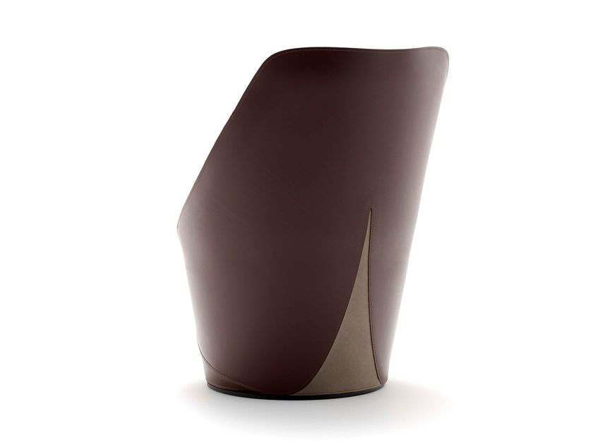 ELECTA Swivel tanned leather easy chair By Fasem | design Archirivolto ...