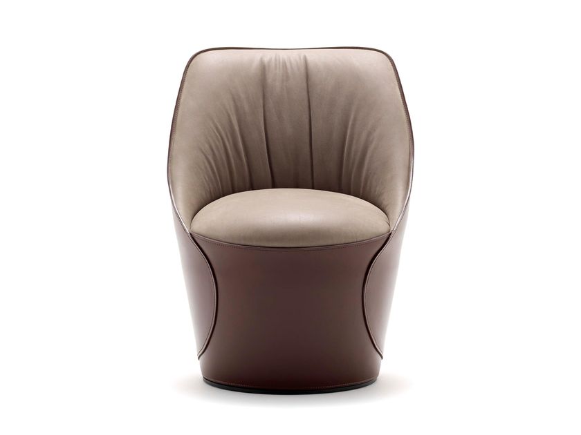 ELECTA Swivel tanned leather easy chair By Fasem | design Archirivolto ...