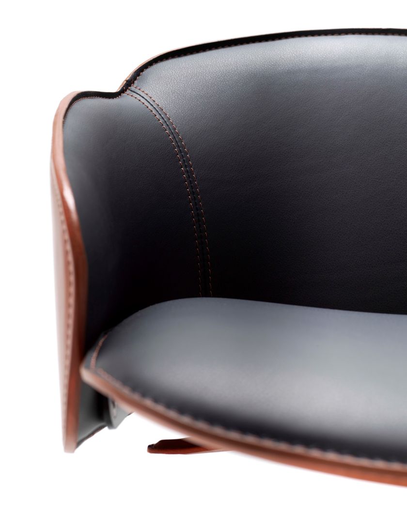 ELECTA Leather stool with footrest By Fasem | design Archirivolto ...