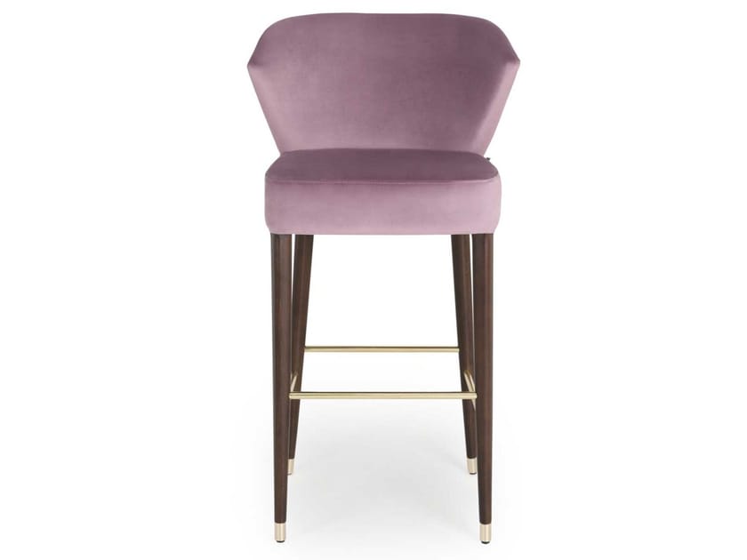 ELEGANCE BAR High fabric stool with footrest By Sandalyeci