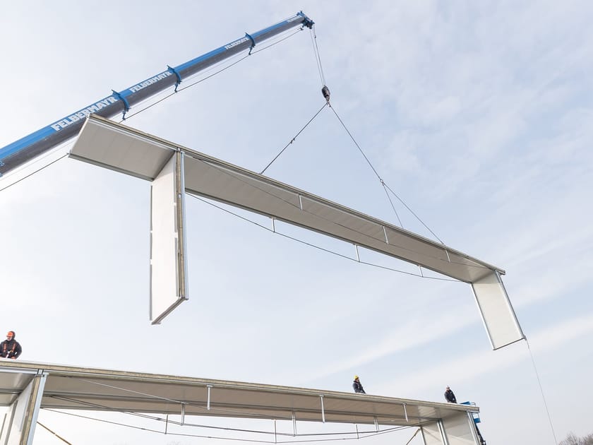 Insulated metal prefabricated panel ELEMENT HALL By DOMICO