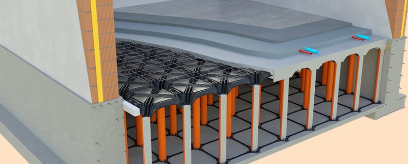 ELEVETOR MAX Formwork and dome for hollow core slab By Geoplast
