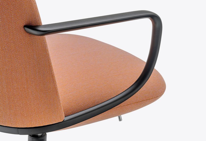 ELINOR LOW BACK 3756 Fabric office chair with armrests with 5-Spoke ...