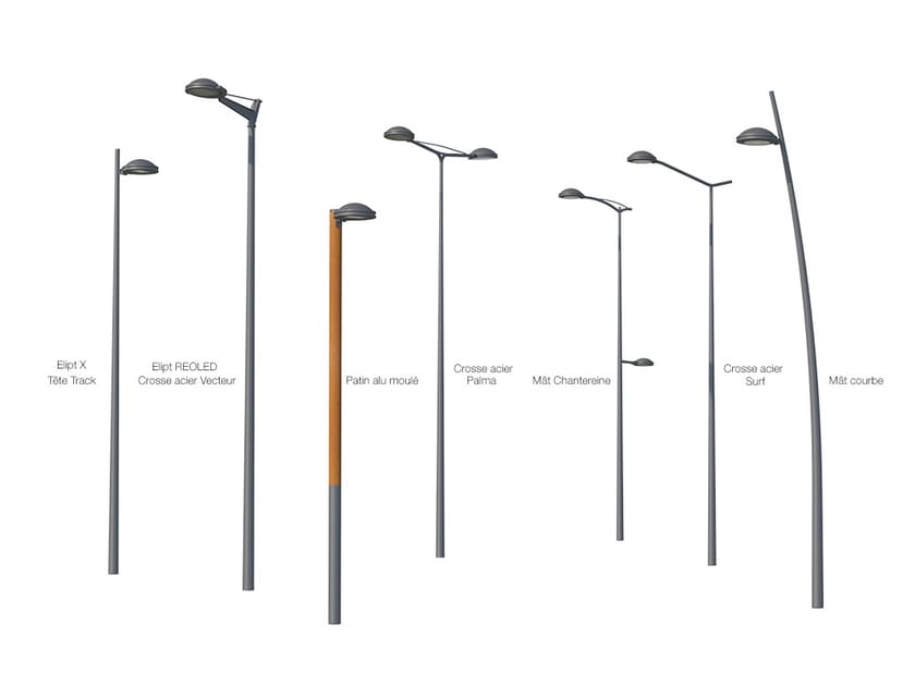 Lampione stradale a scarica in alluminio ELIPT By GHM-ECLATEC design Jean-Michel Wilmotte