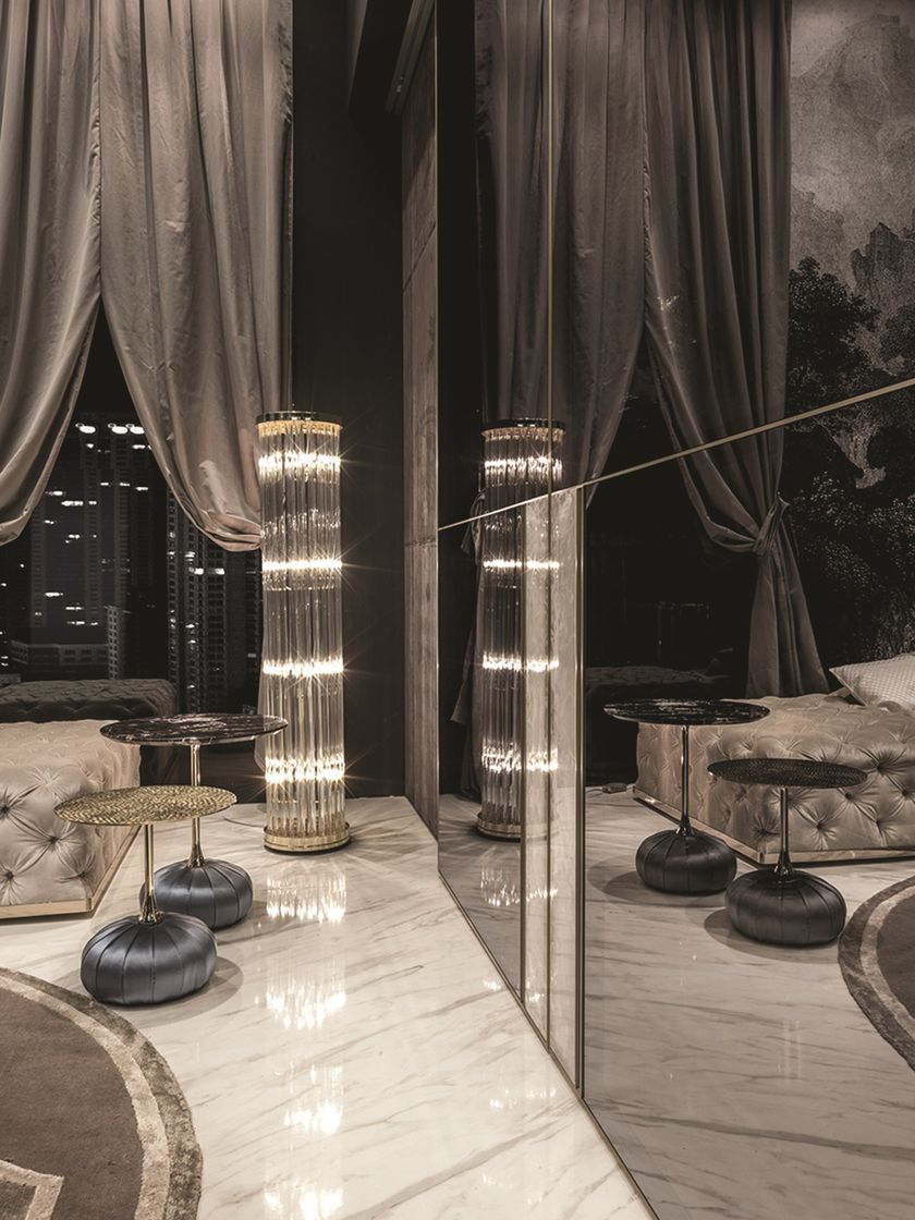 ELISABETH Crystal floor lamp By Longhi | design Giuseppe Iasparra