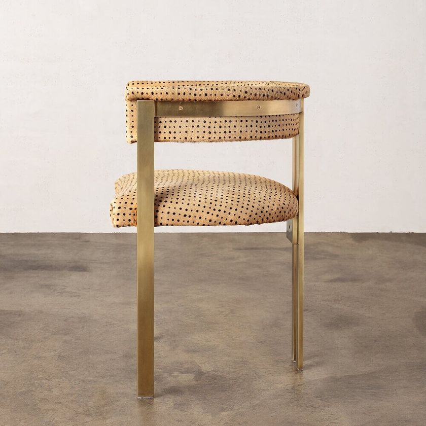 Sedia imbottita in metallo con braccioli ELLIOTT By Kelly Wearstler ...